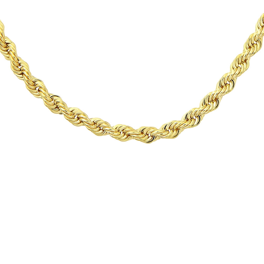 9ct Gold Jewelco London Rope Chain Necklace 3mm 18 inch - Walmart.com