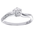 9ct White Gold Jewelco London 5pts Diamond Wavy Illusion Star Solitaire ...