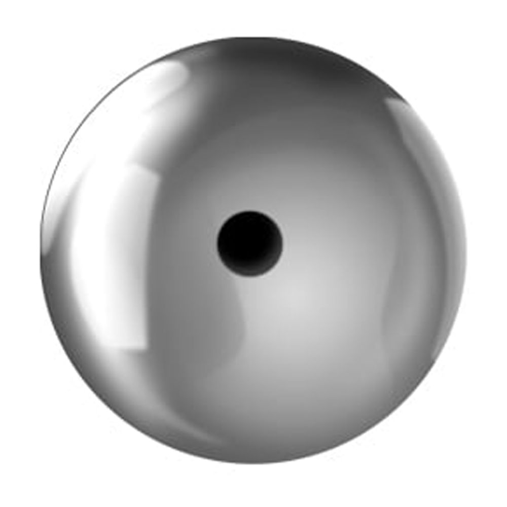 9ct White Gold Jewelco London Banana Belly Bar Fastening Ball Bead 5mm ...