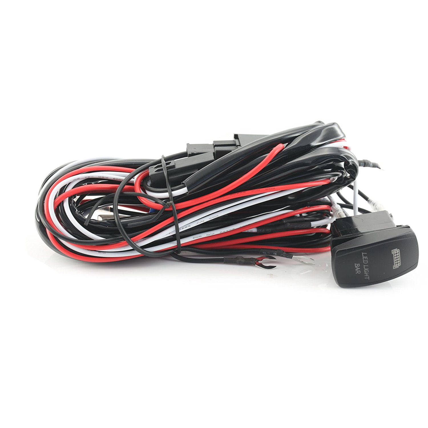 9ft 40A 12V Switch & Relay Wiring Harness Kit LED Fog Work Light Bar ...