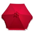 9ft 6 Ribs Replacement Umbrella Canopy w/Fringed Valance in Red (Canopy ...