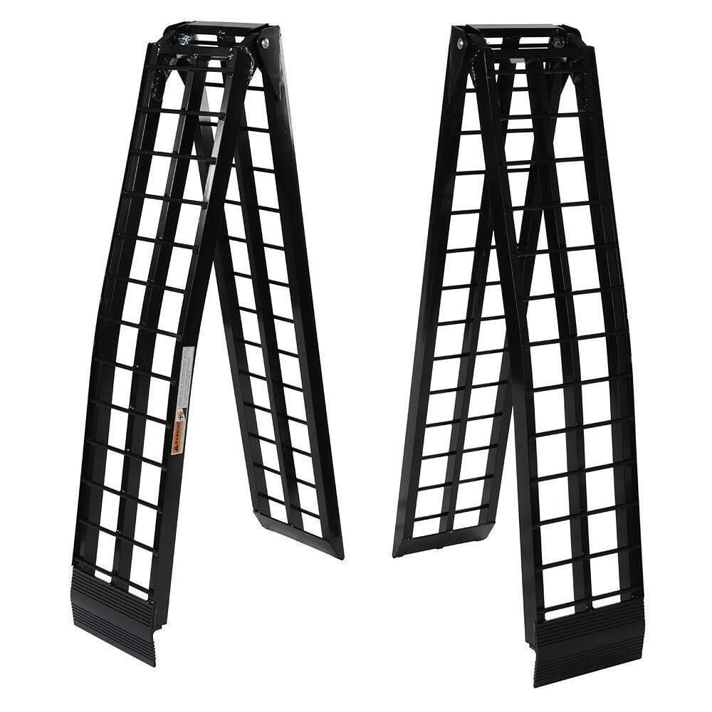 9ft Aluminum ATV/UTV Loading Ramps - Black Pair - 1200 lb Capacity ...