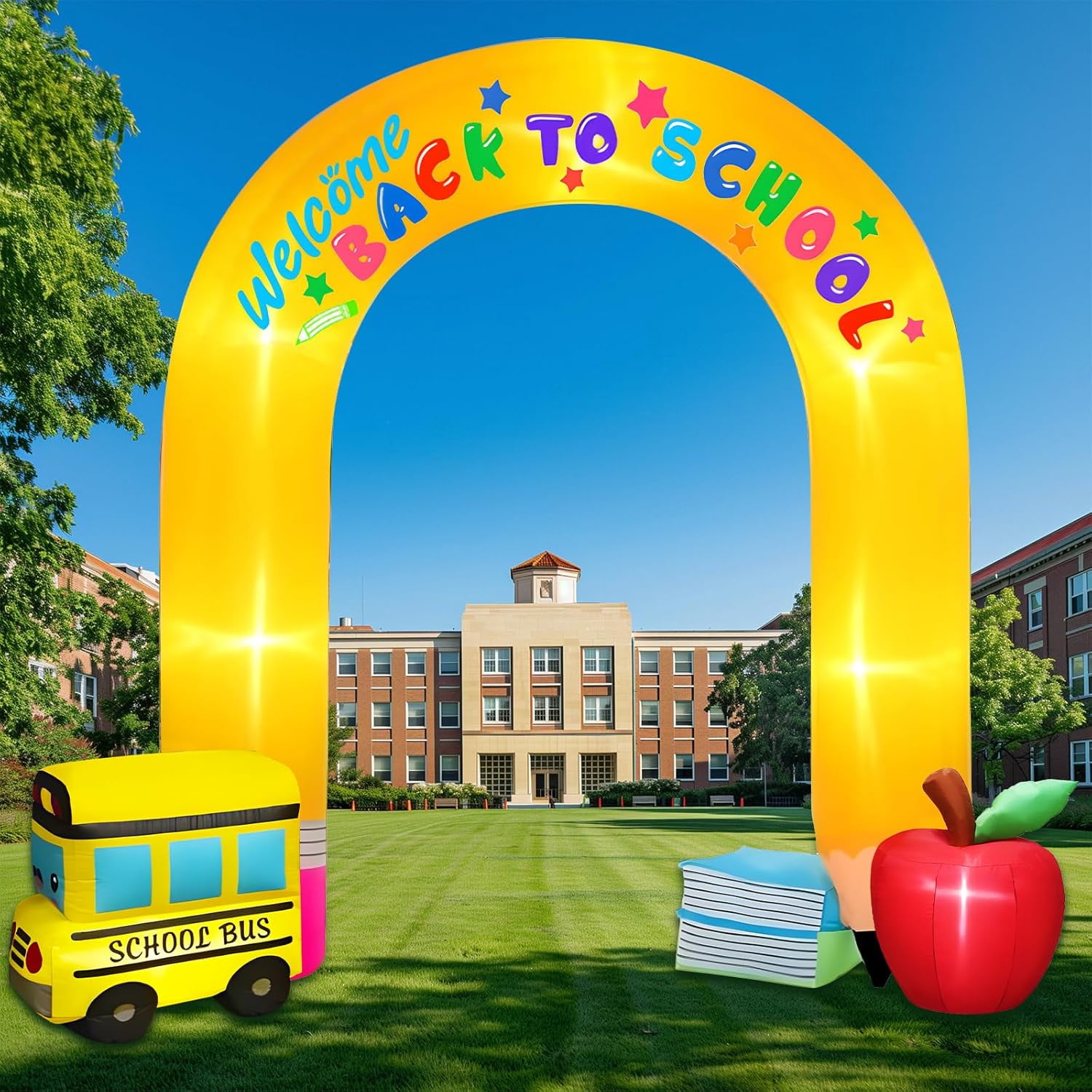 9ft Back to School Inflatable Arch Decorations,First Day of School Blow ...