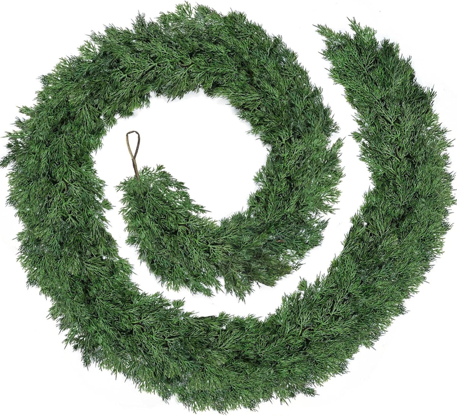 9ft Christmas Cedar Garland, Real Touch Pine Garland, Realistic Cypress ...
