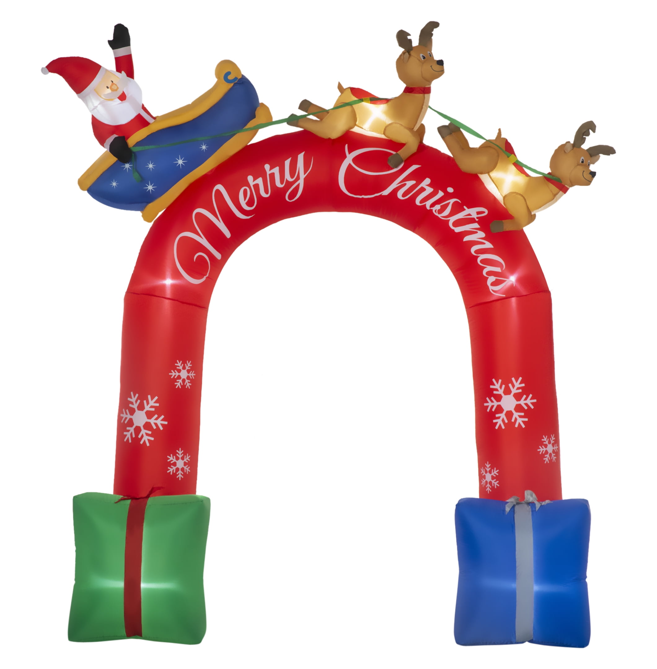 9ft Christmas Inflatables Outdoor Decorations Arch with Santa Claus ...