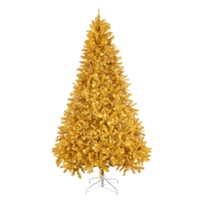 Christmas Tree With Gold Lights
