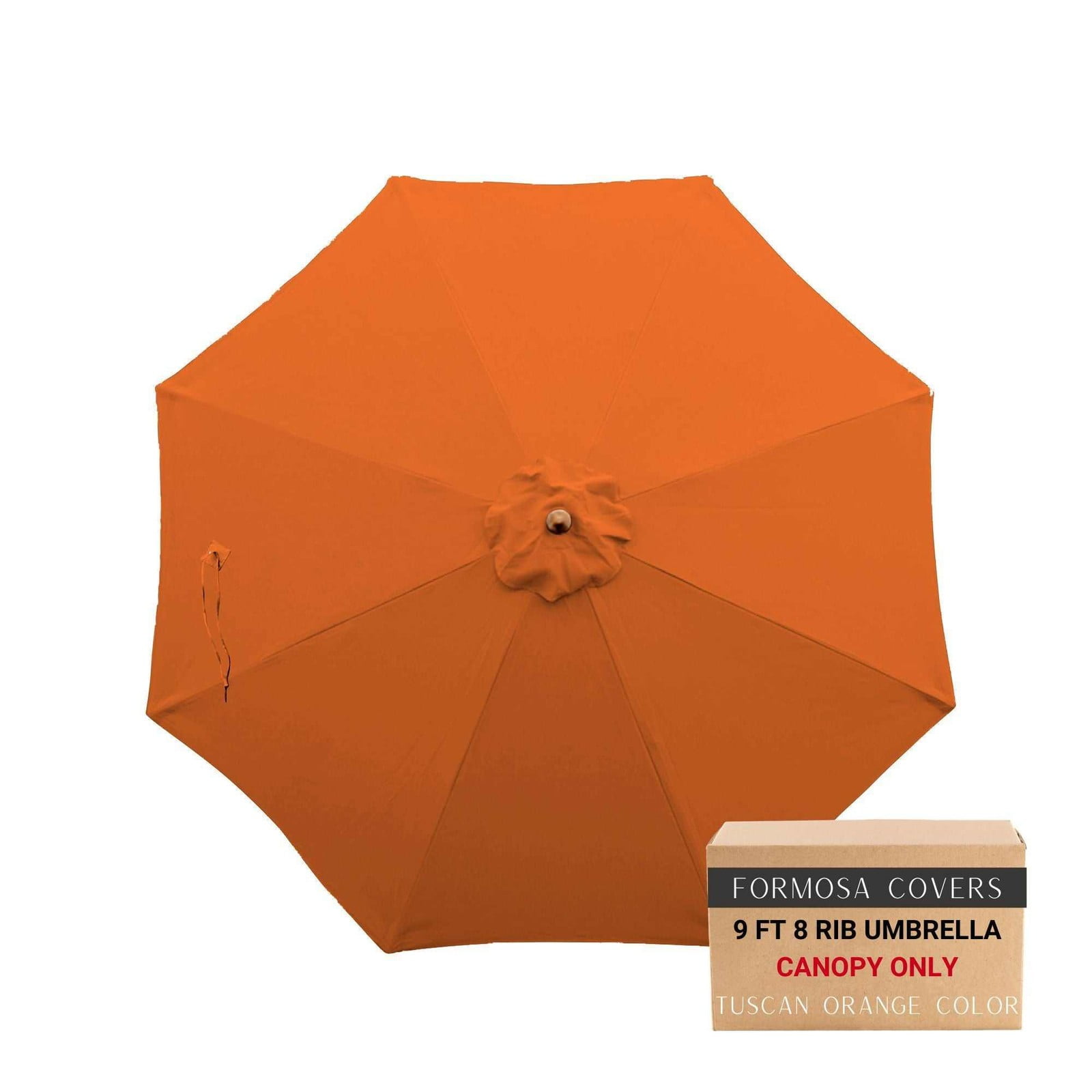 9ft Market Patio Umbrella 8 Rib Replacement Canopy Tuscan Orange ...