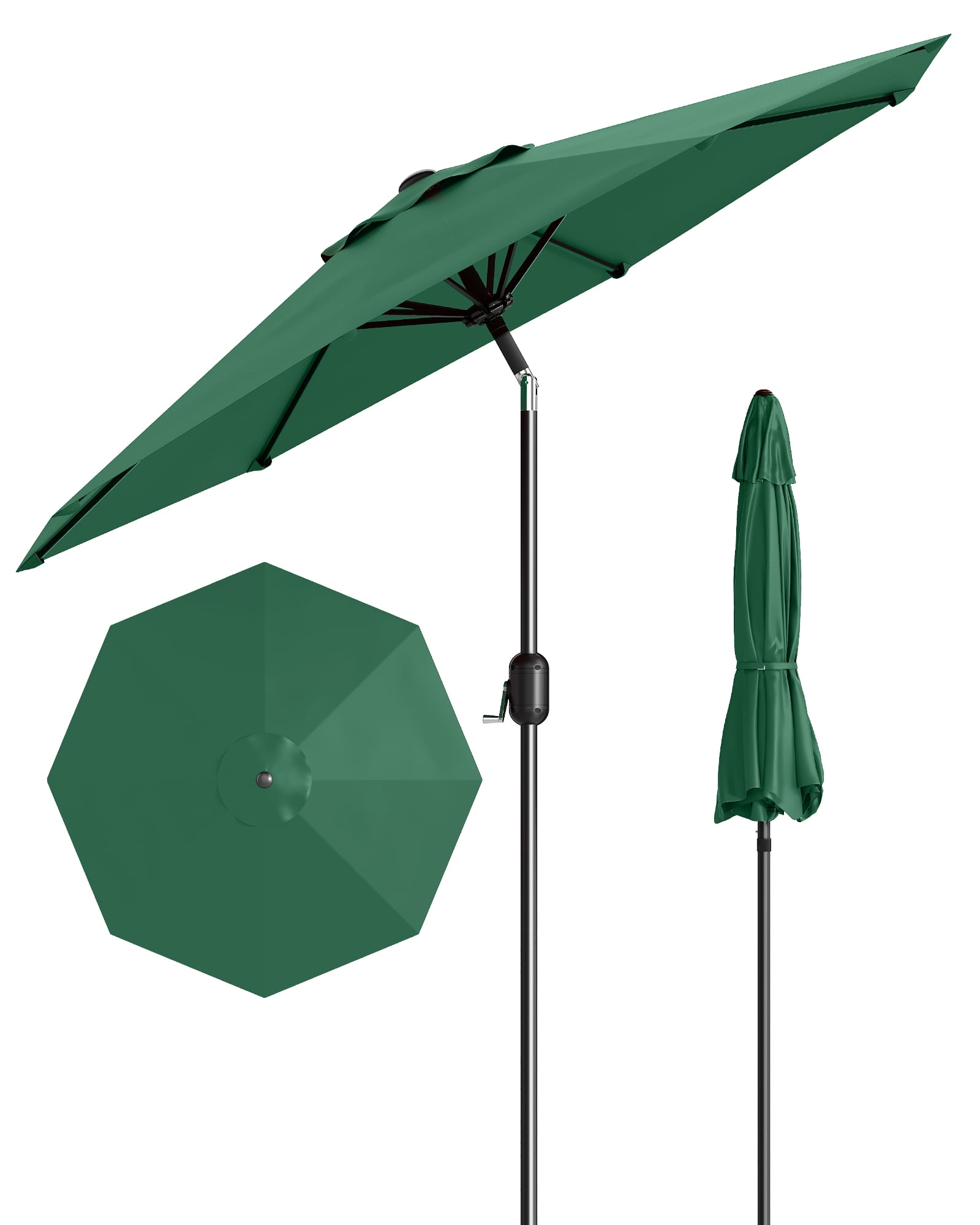 9ft Outdoor Patio Umbrella – Heavy Duty Aluminum Frame, Waterproof, UV ...