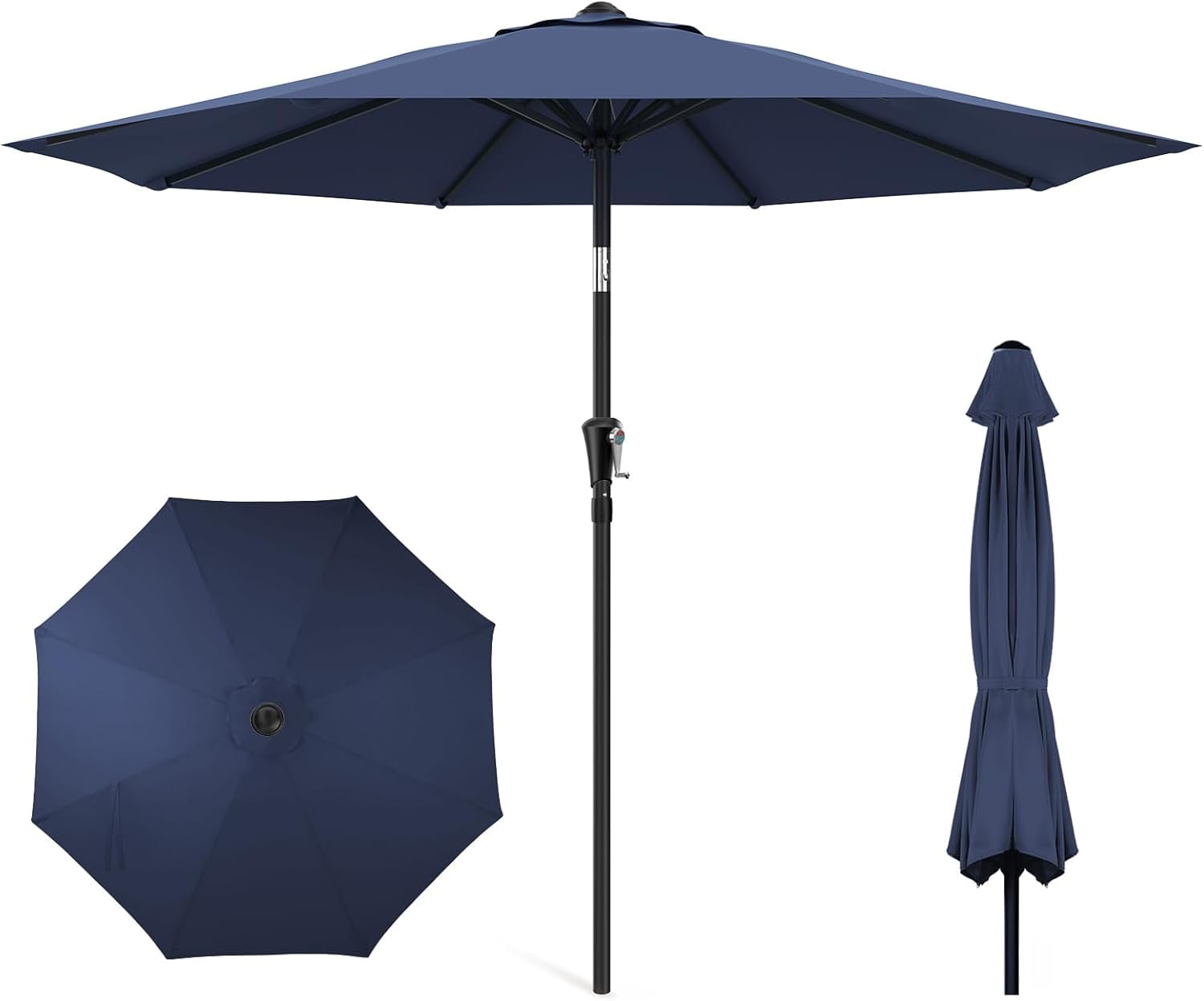 9ft Outdoor Patio Umbrella - Market Table Pool Deck Umbrella UPF50+ UV ...