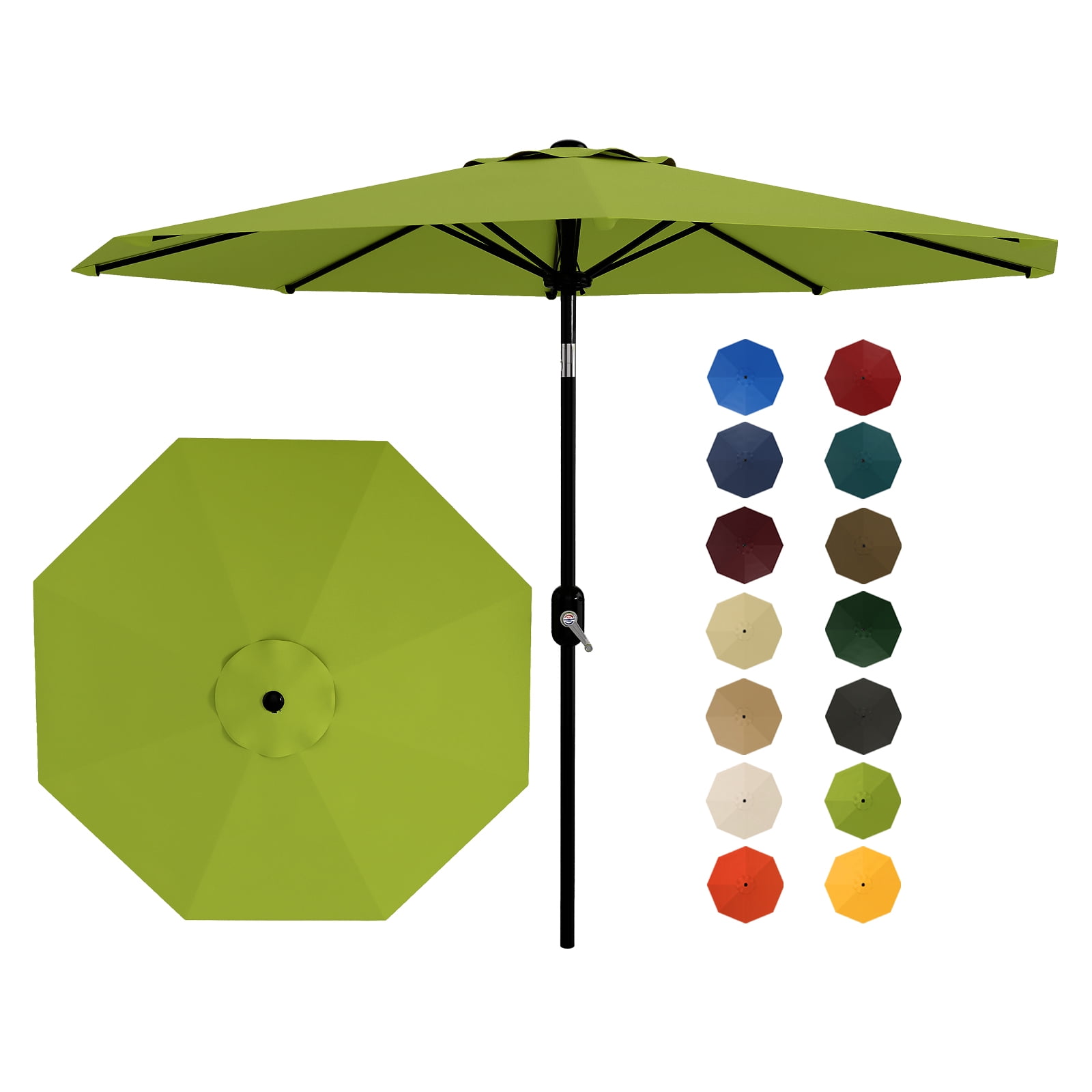 9ft Outdoor Patio Umbrella – Waterproof, UV Protection, 8 Sturdy Ribs ...