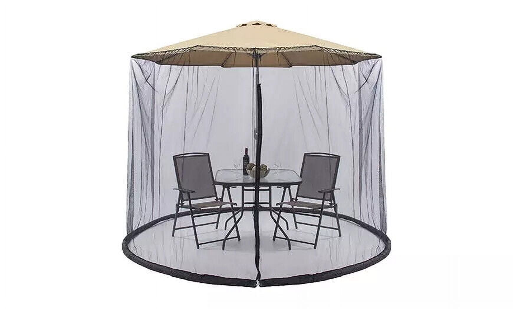 9ft Patio Umbrella Bug Screen with Zipper Door and Polyester Netting ...