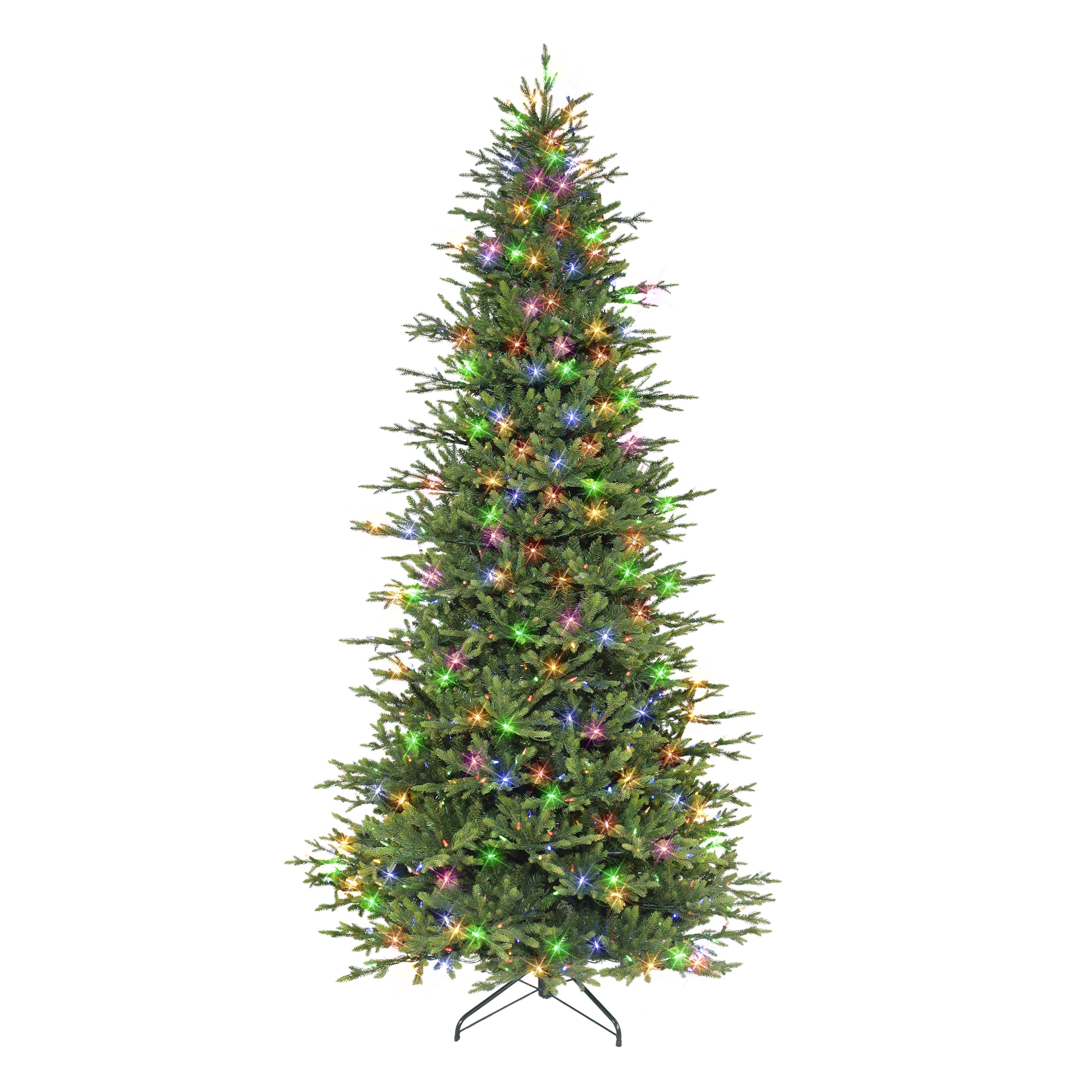 9ft Pre-lit Slim Balsam Fir Tree 700 Color Select LED Lights On/Off ...