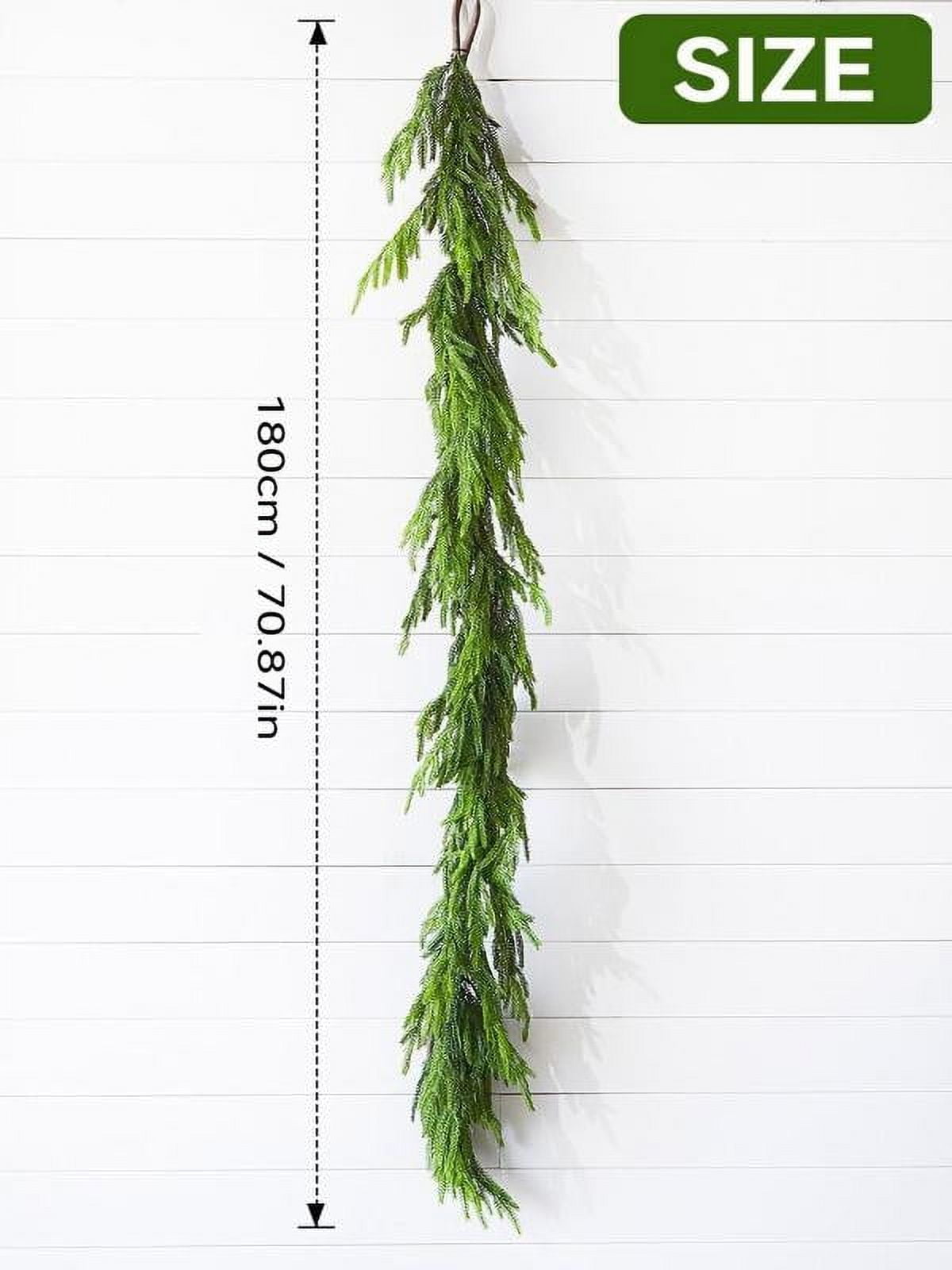 9ft Real Tough Christmas Garland for Mantle, Lighted Artificial Norfolk ...