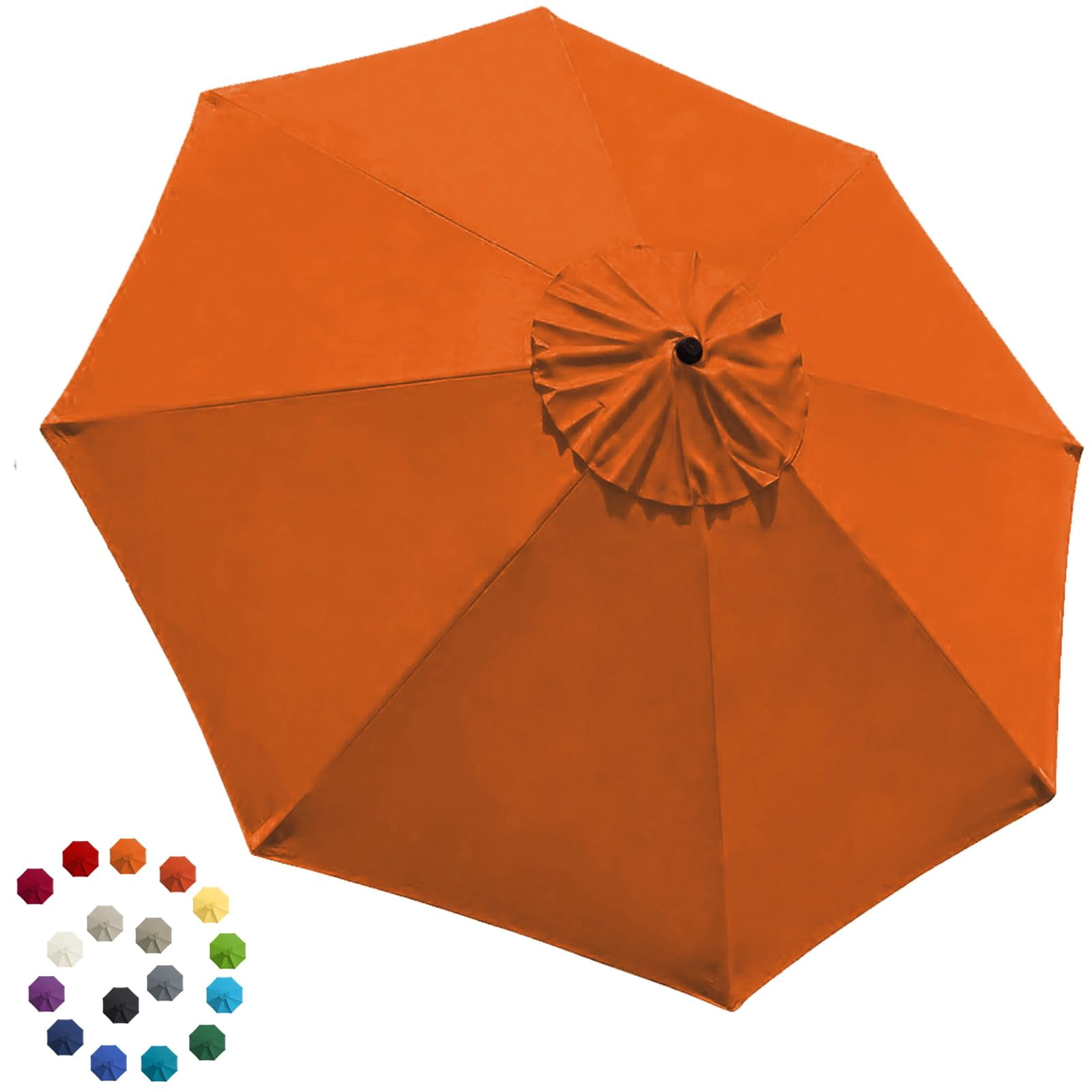 9ft Replacement Patio Umbrella Canopy Cover Market Style 8-Rib Durable ...