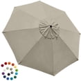 9ft Replacement Patio Umbrella Canopy Cover Market Style 8-Rib Durable ...