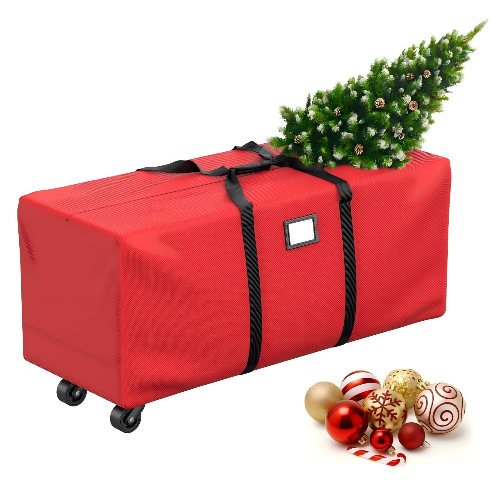 7.5 f Rolling Christmas Tree Storage Bag with Wheels, Waterproof Xmas ...
