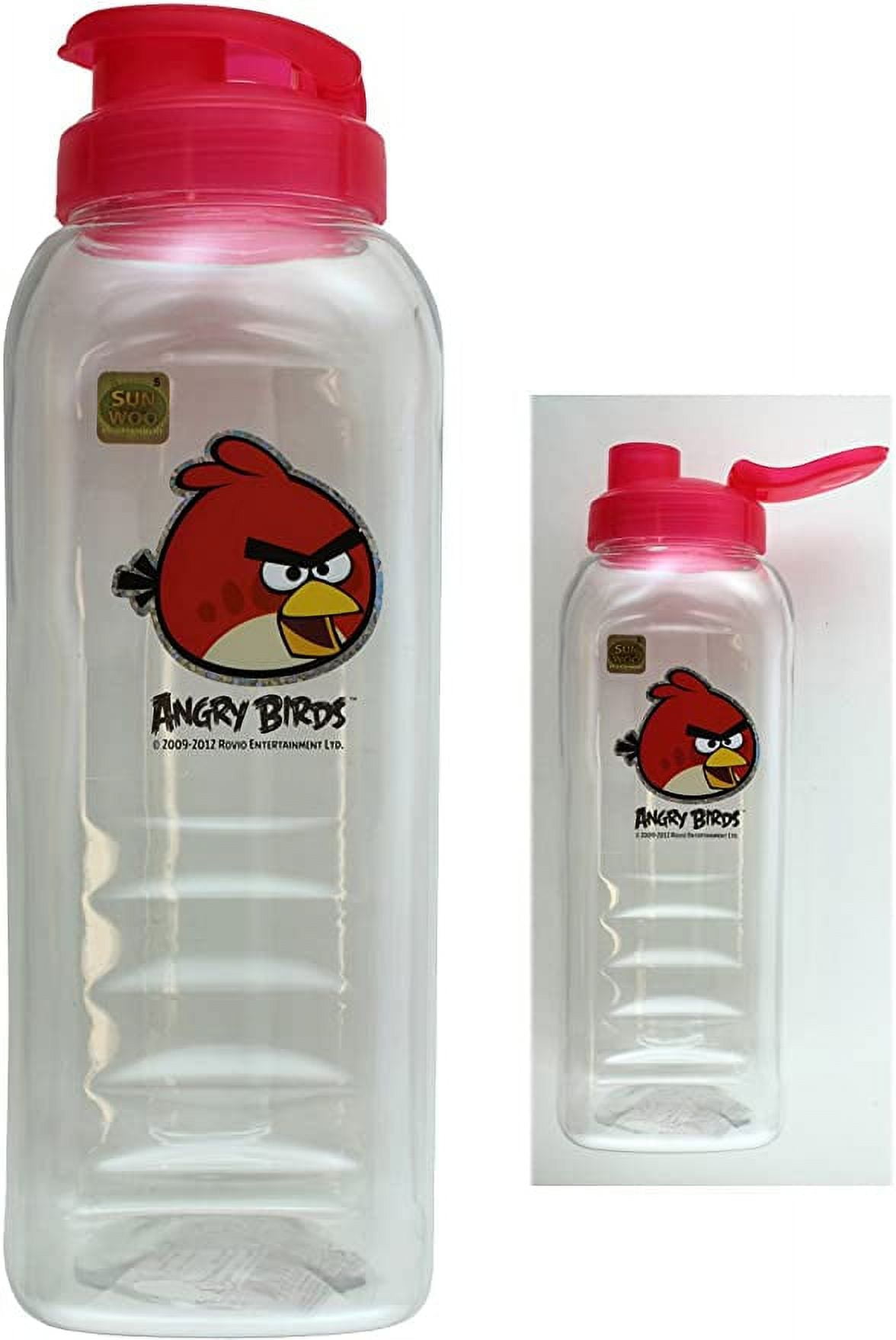 9in Clear Angry Birds Bottle with Red Sport Top - Angry Birds ...