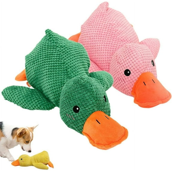 9in Quack-Quack Duck Dog Toy, 2025 New Durable Mellow Dog Calming Dogs ...