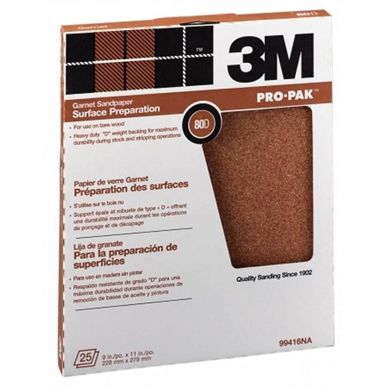 9in. X 11in. 80D Grit Pro-Pak Surface Preparation Garnet Sandpaper ...