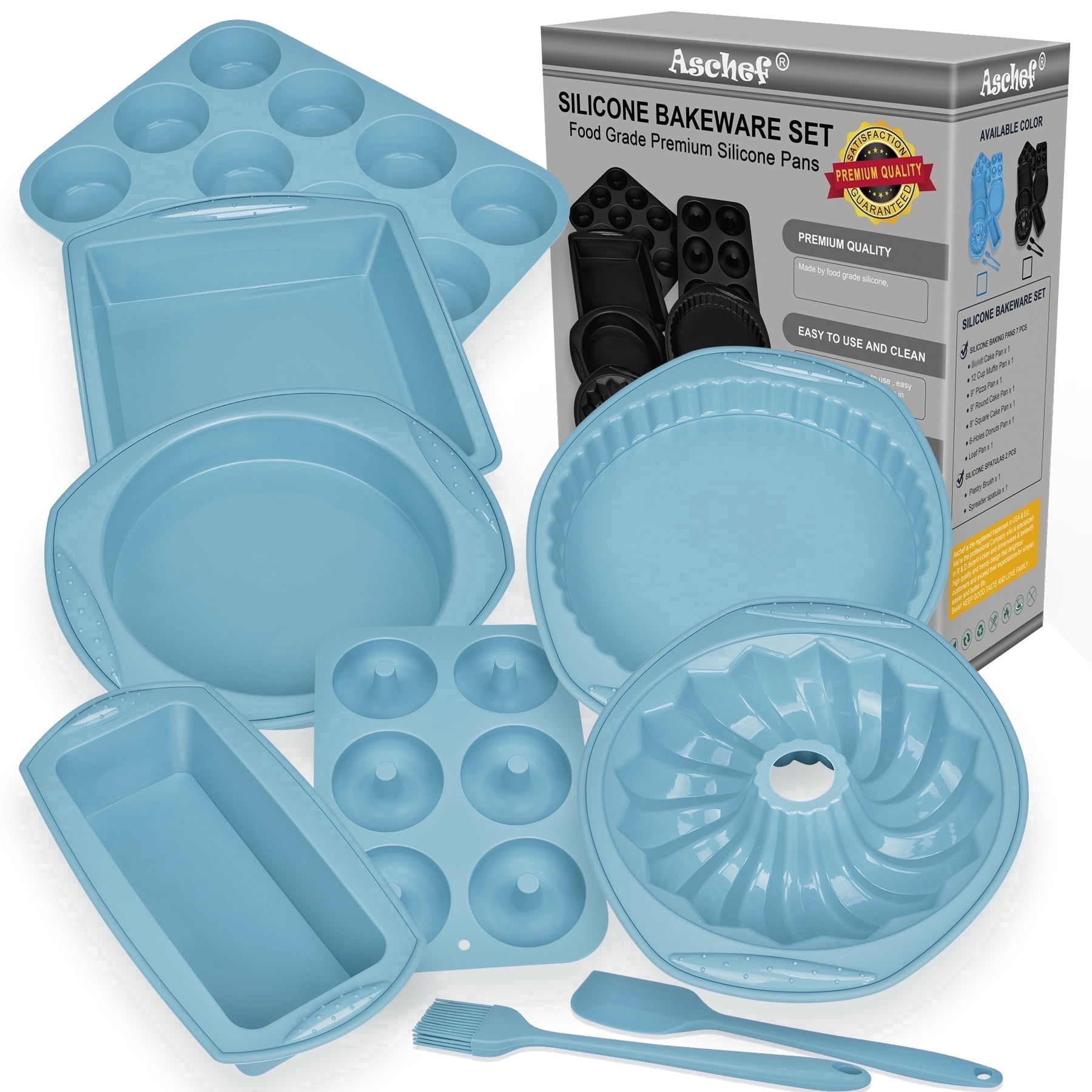 9in1 Nonstick Silicone Baking Fluted Cake Pan Cookie Sheet Molds Tray ...