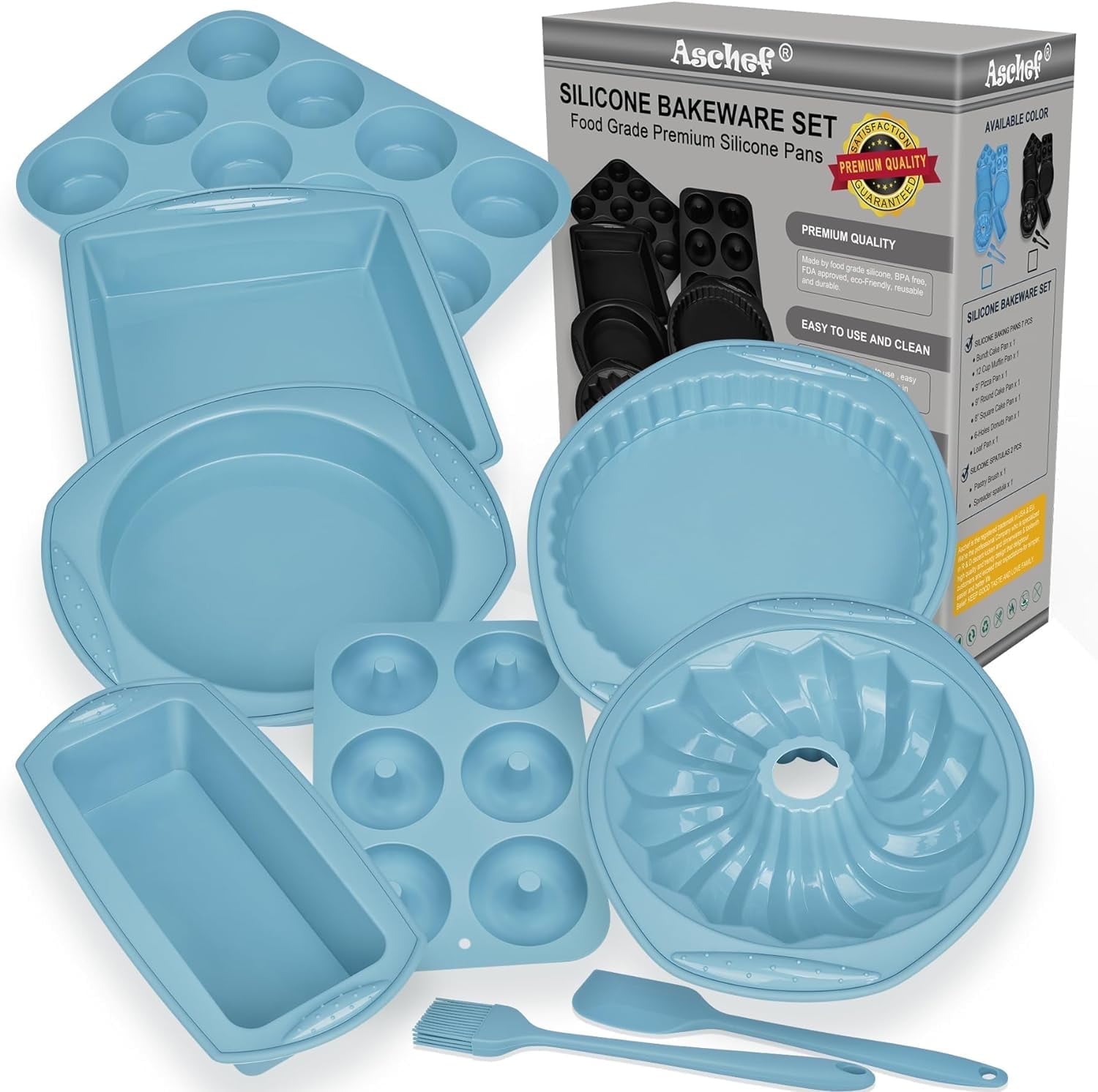 9in1 Nonstick Silicone Baking Bundt Cake Pan Cookie Sheet Molds Tray ...
