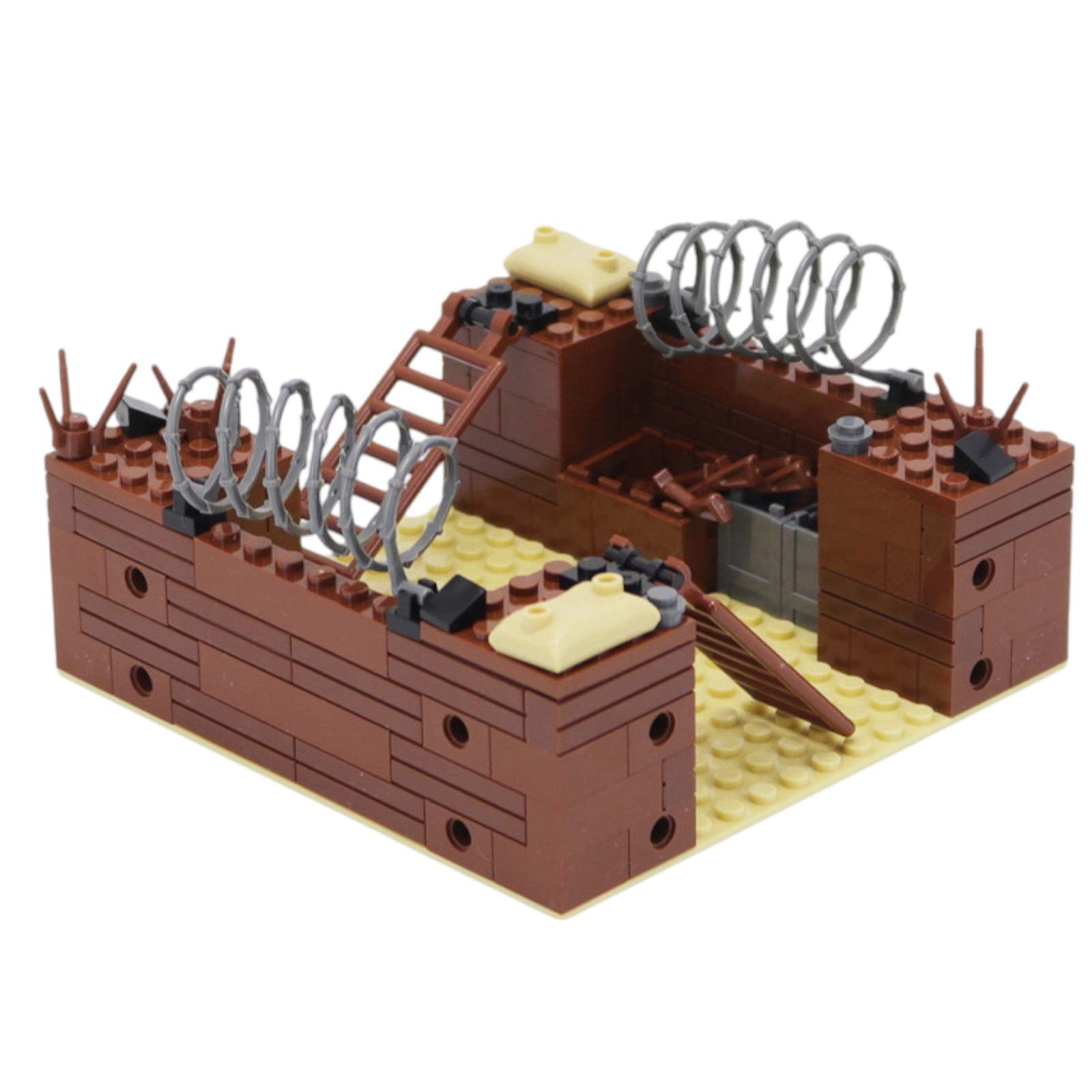 9in1 WW2 Bunker Building Set of Military Base Trench For Army Base ...