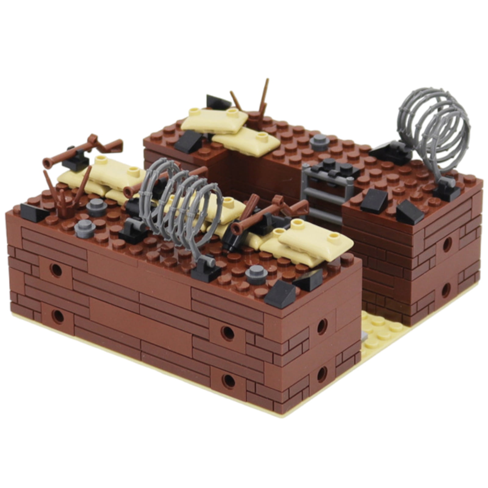 9in1 WW2 Bunker Building Set of Military Base Trench For Army Base ...