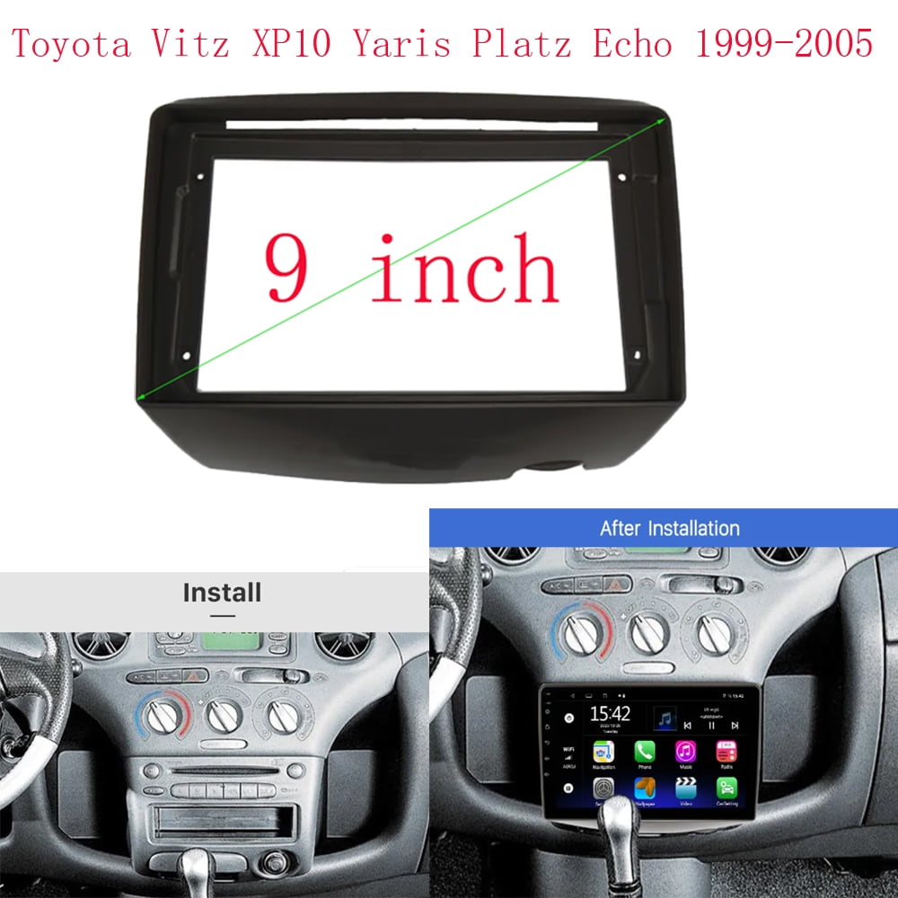 9inch Car Radio Fascia for Toyota Vitz XP10 Yaris Platz Echo 1999-2005 ...