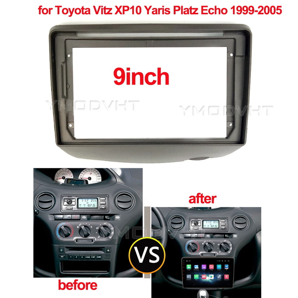 9inch Car Radio Fascia for Toyota Vitz XP10 Yaris Platz Echo 1999-2005 ...