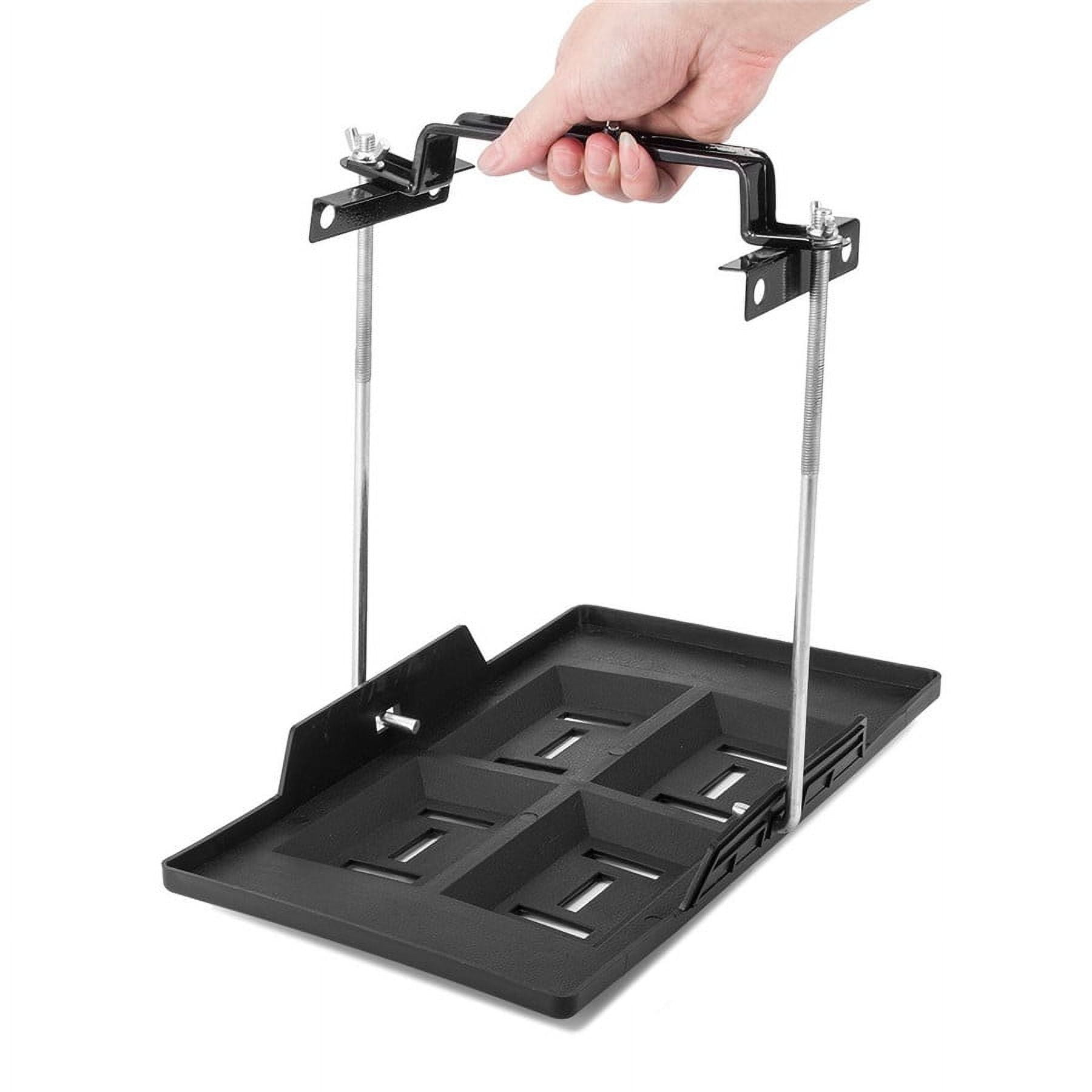 9inch Screw Rod Car Battery Tray Holder + Adjustable Hold Down Clamp ...