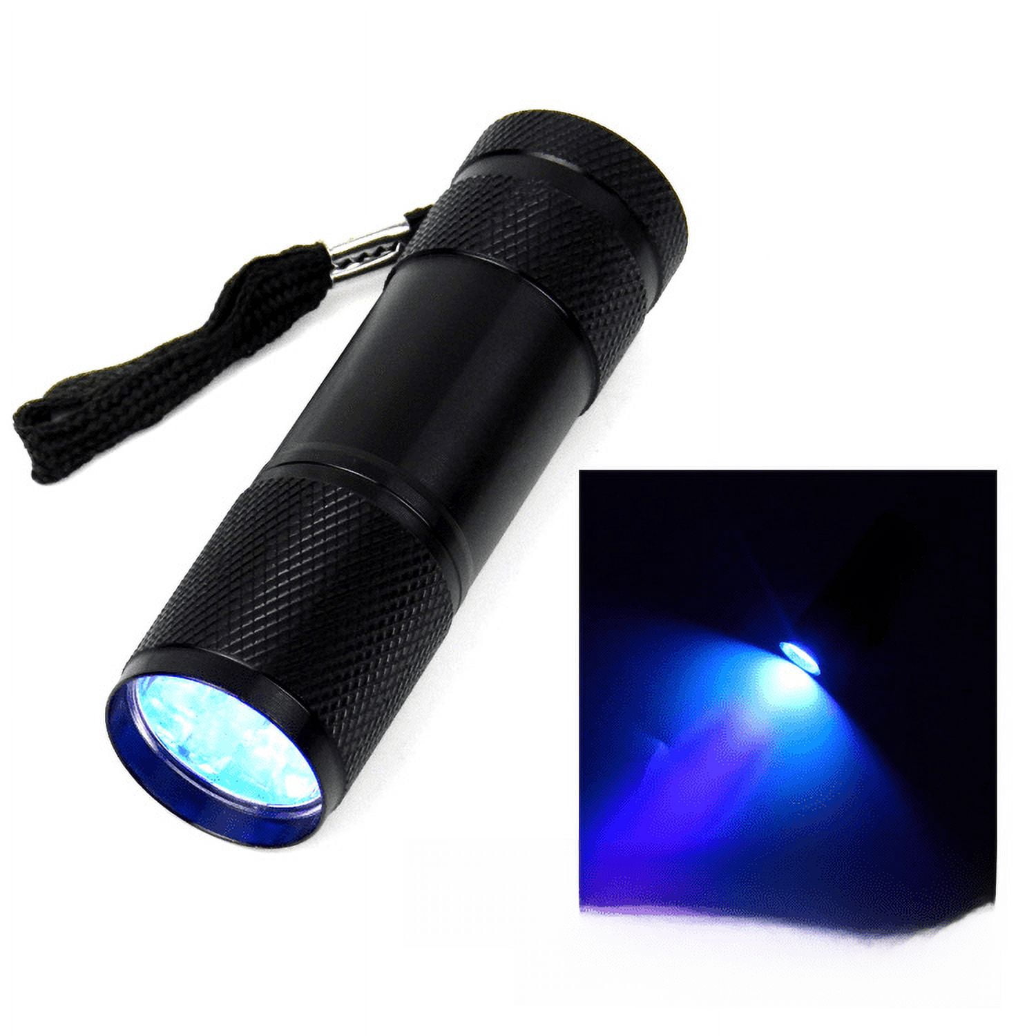 9led purple flashlight UV multi-function banknote checking flashlight ...