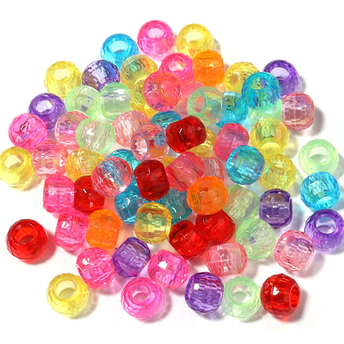 9mm Beads for Jewelry Making, Multi-Colored Pony Beads for Hair Braids ...