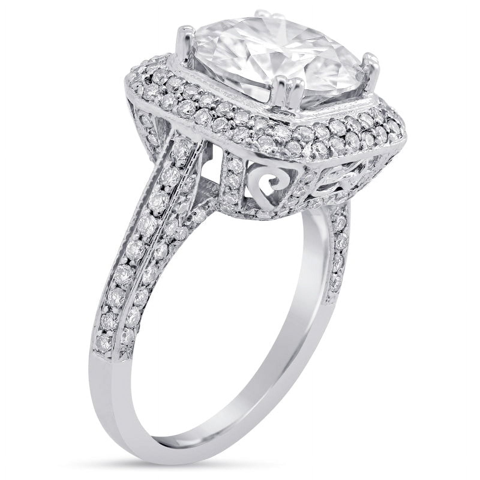 9mm Charles & Colvard Created Round Cut Antique Style Moissanite ...