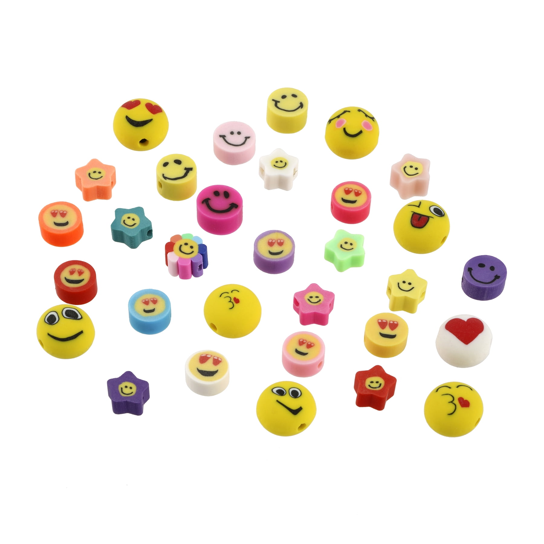 9mm Clay Emoji Bead Mix by Creatology – Assorted Polymer Clay Beads ...