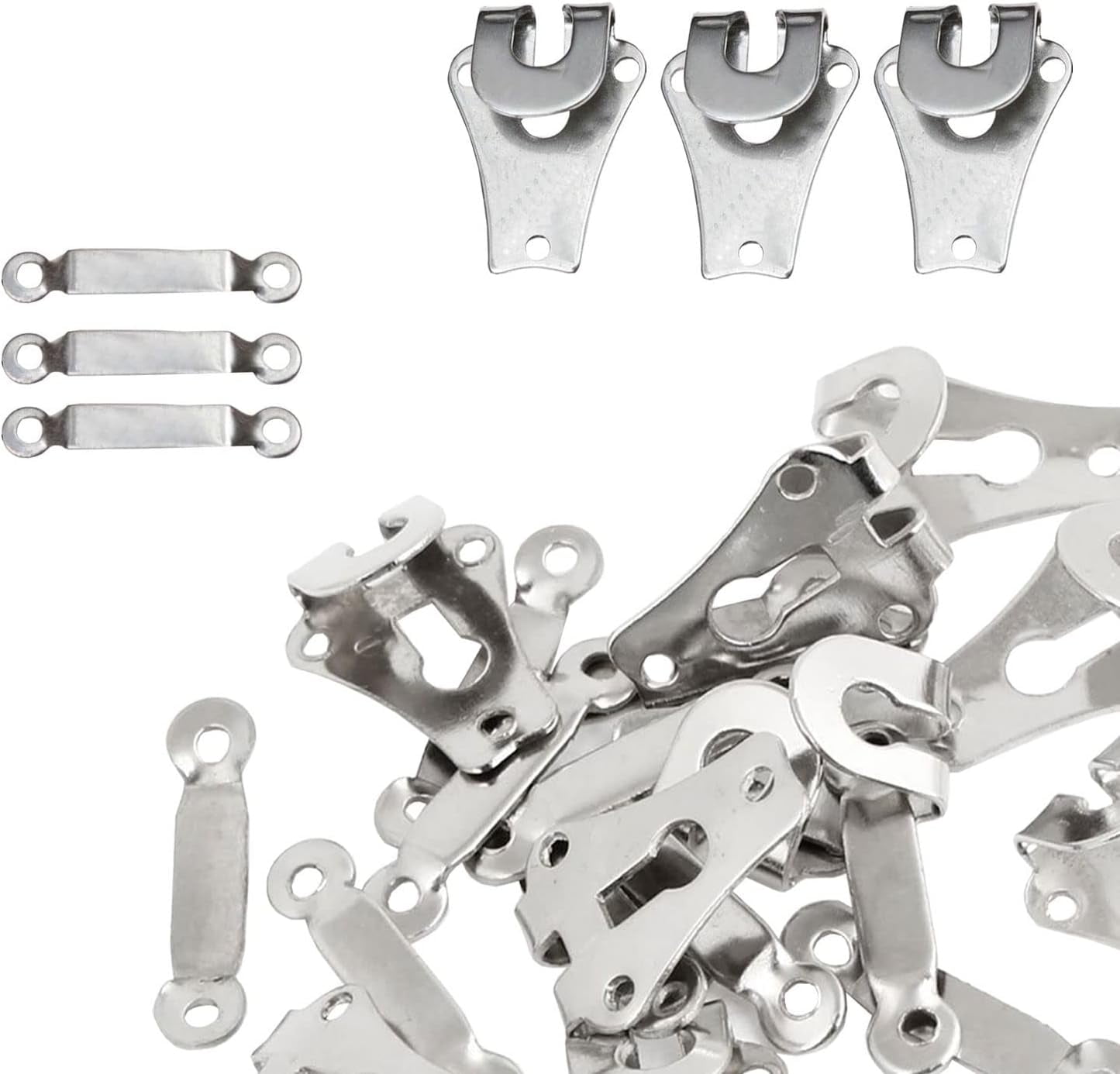 9mm Silver Trouser Hook and Bar Sew On Eye Fastener Closures for ...