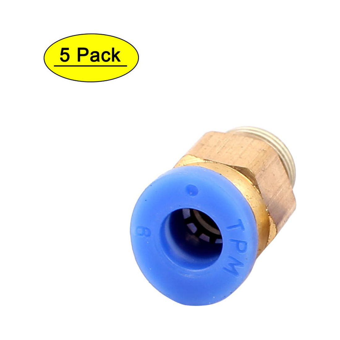 9mm Thread Dia 6mm Push In Quick Joint Connector Pneumatic Fitting 5pcs ...