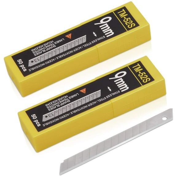 9mm Utility Knife Replacement Blades, Snap Off Blades for 9MM Universal ...