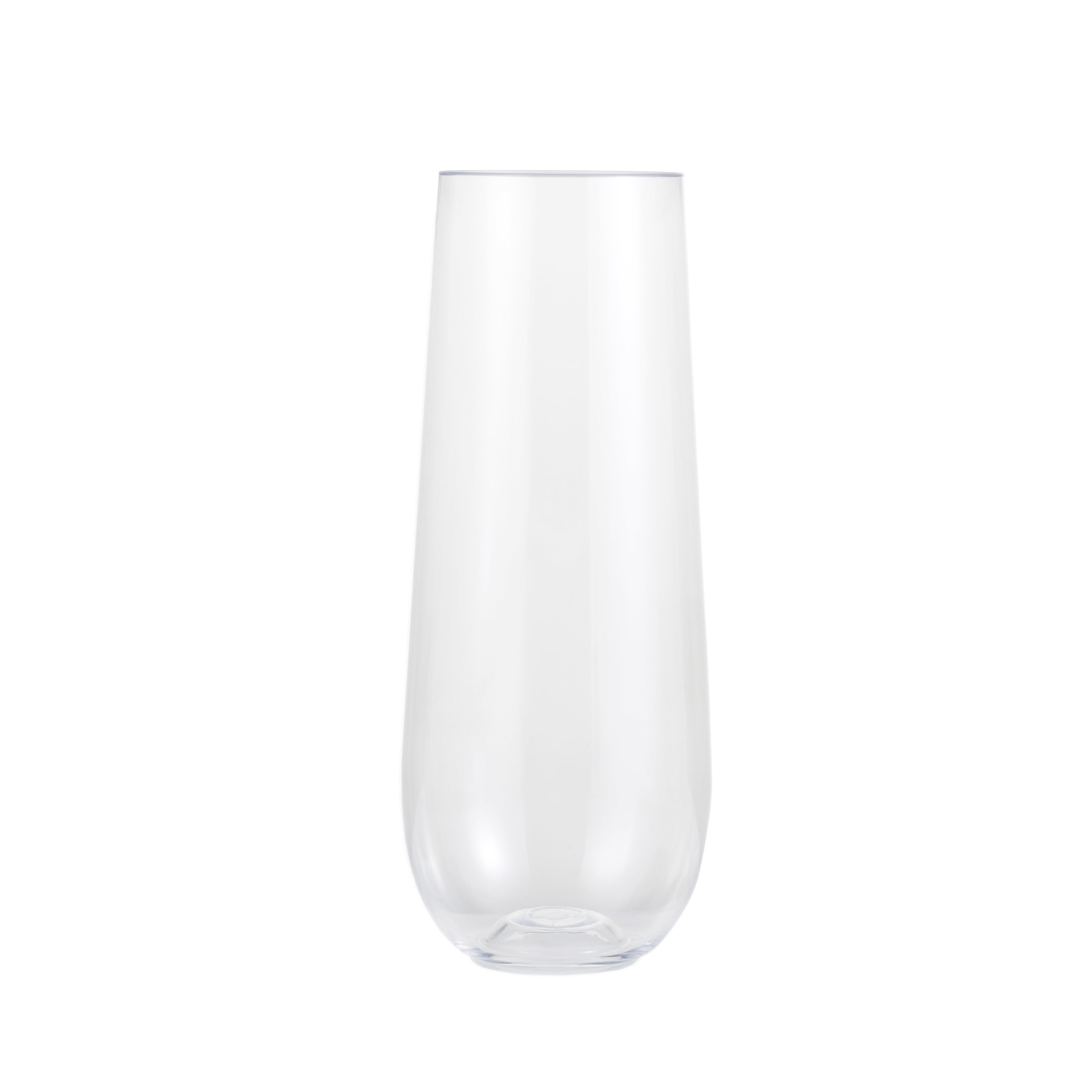 9oz. Clear Plastic Stemless Champagne Flutes by Celebrate It™ - 8ct ...