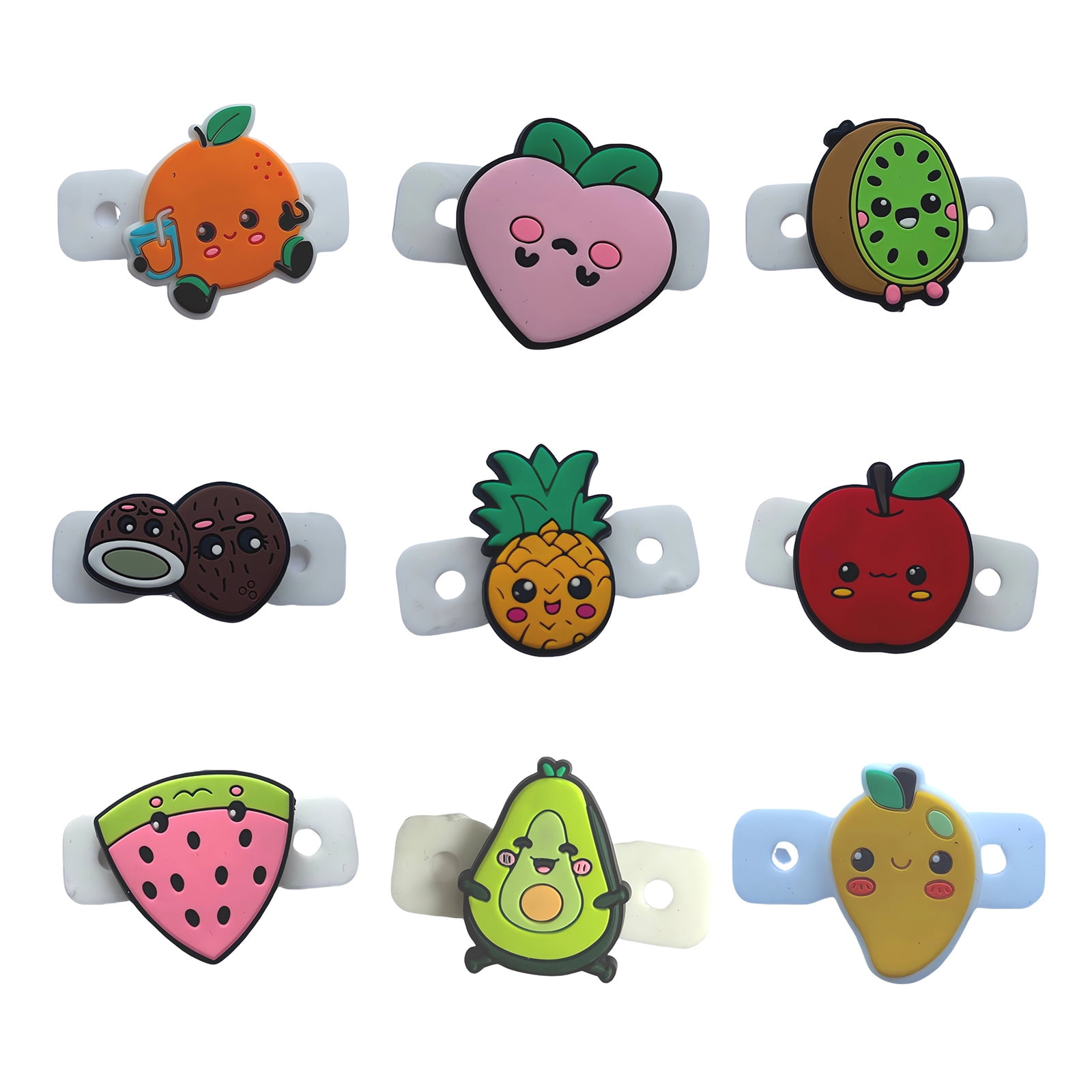 9pack Silicones Tennis Shock Absorbers with Cartoon Fruit Simple to ...
