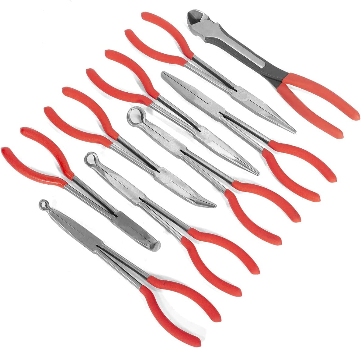 9pc 11" inch Long Reach Plier Mechanics Electricians Craft & Hobby Tool ...