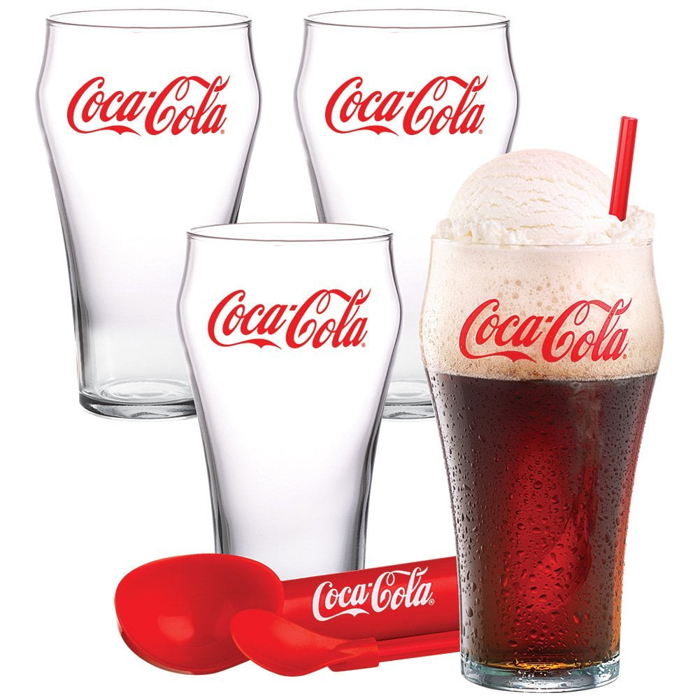 Coca-Cola Luminarc 9 Piece Coke Float Set, Red - Walmart.com