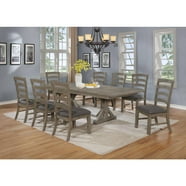 Dark Gray Wood Dining Table 71" x 40" in Standard Height - Walmart.com