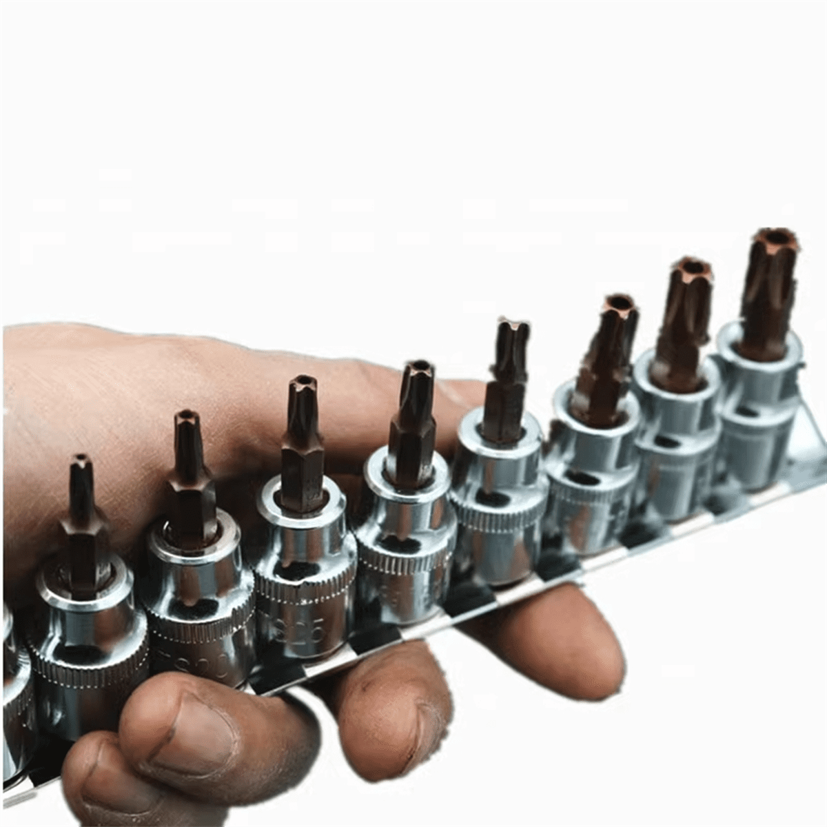 9pcs 5 Point Star Torx Screwdriver Bit 1/4 Inch Drive Socket TS10-TS50 ...