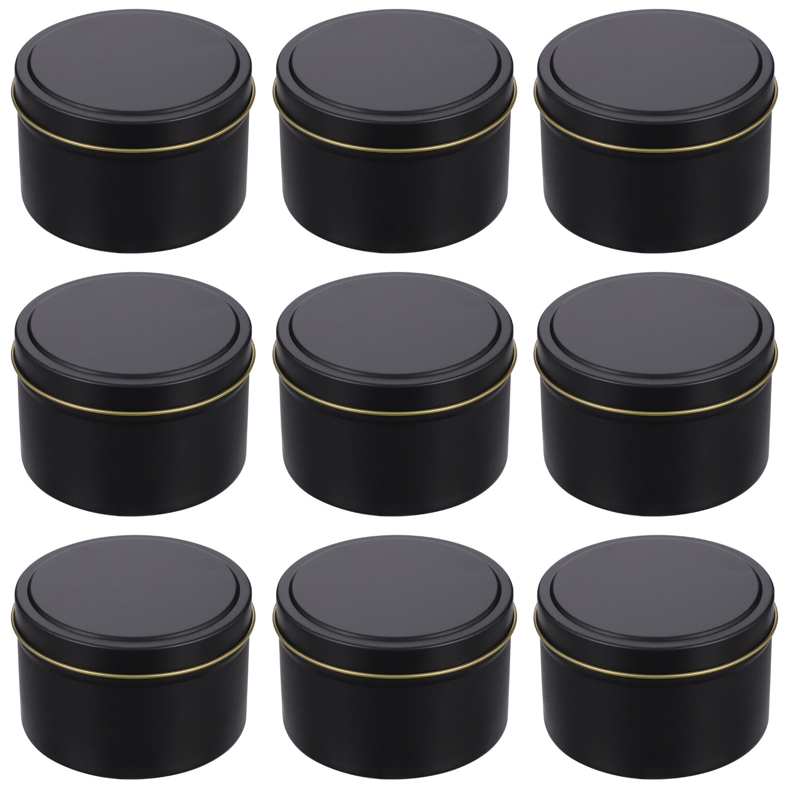 9pcs 8oz DIY Candle Tins Round Jar Container Storage Jars Arts Crafts ...