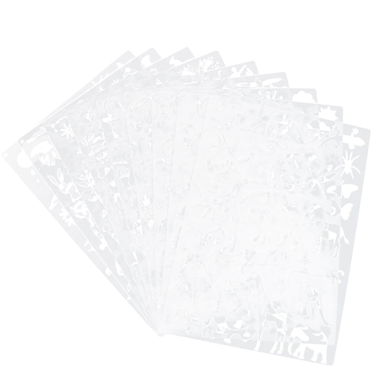 9pcs Animal Painting Stencil Interesting Drawing Stencil DIY Drawing ...