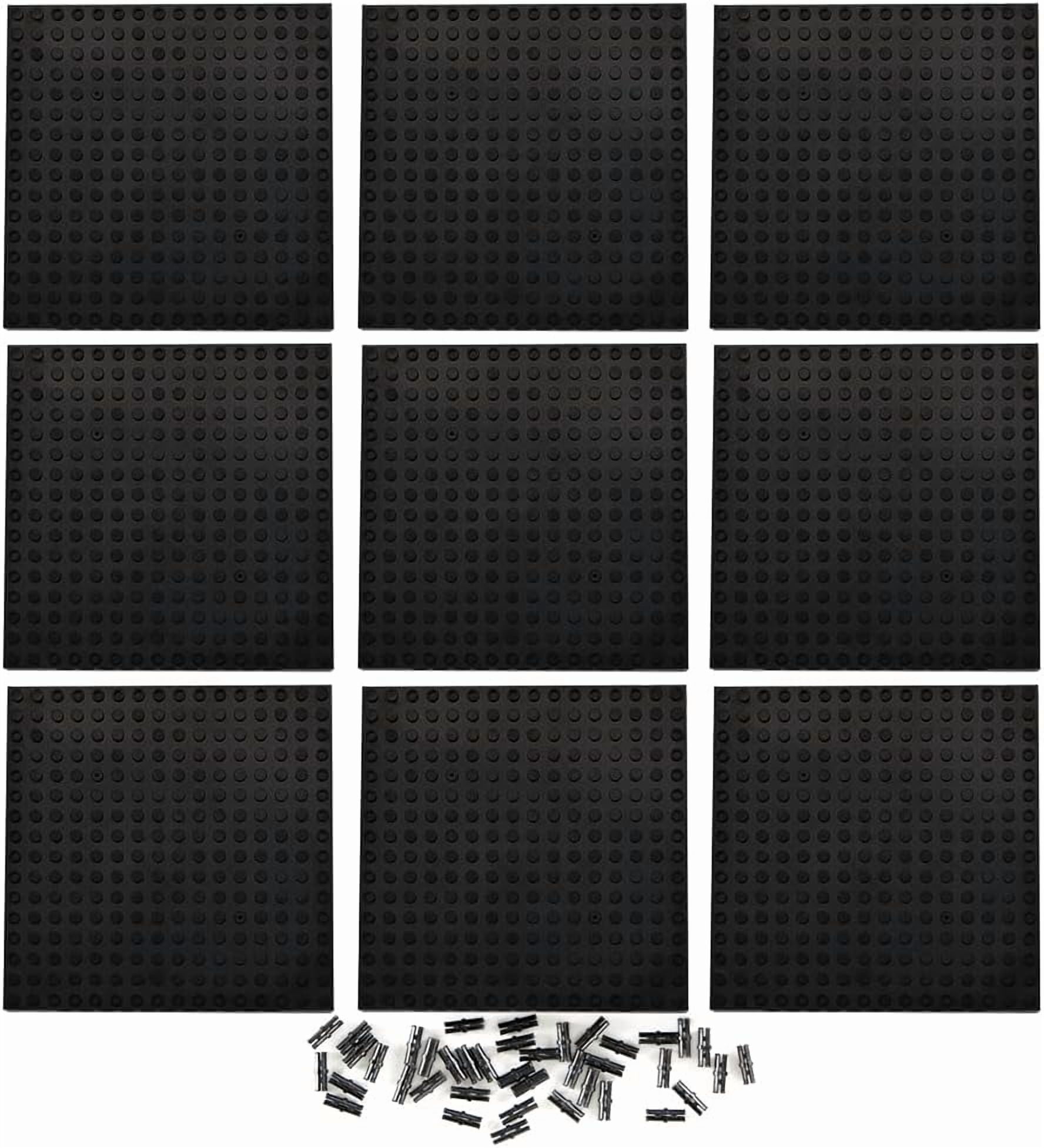 9pcs Brick 16x16 Black Plate 1/3 with Holes and Pin Pixel Art Painting ...