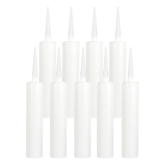 9Pcs Fillable Caulk Sealant Tubes White with Pointed Tip for Precise ...