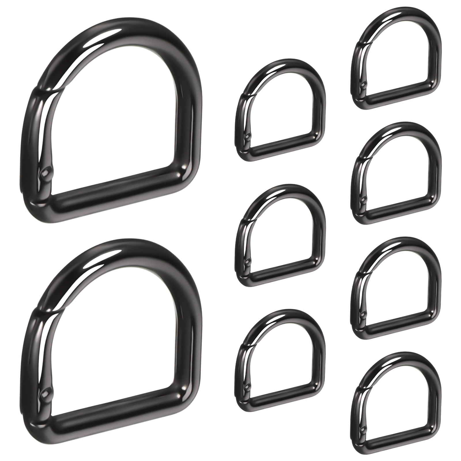unbranded 9pcs D Ring Spring Key Hooks Small Carabiner Clips Key D Ring ...