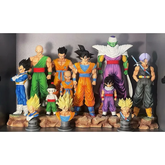9pcs Dragon Ball Z Anime Action Figures Set – Gohan, Krillin & Trunks ...