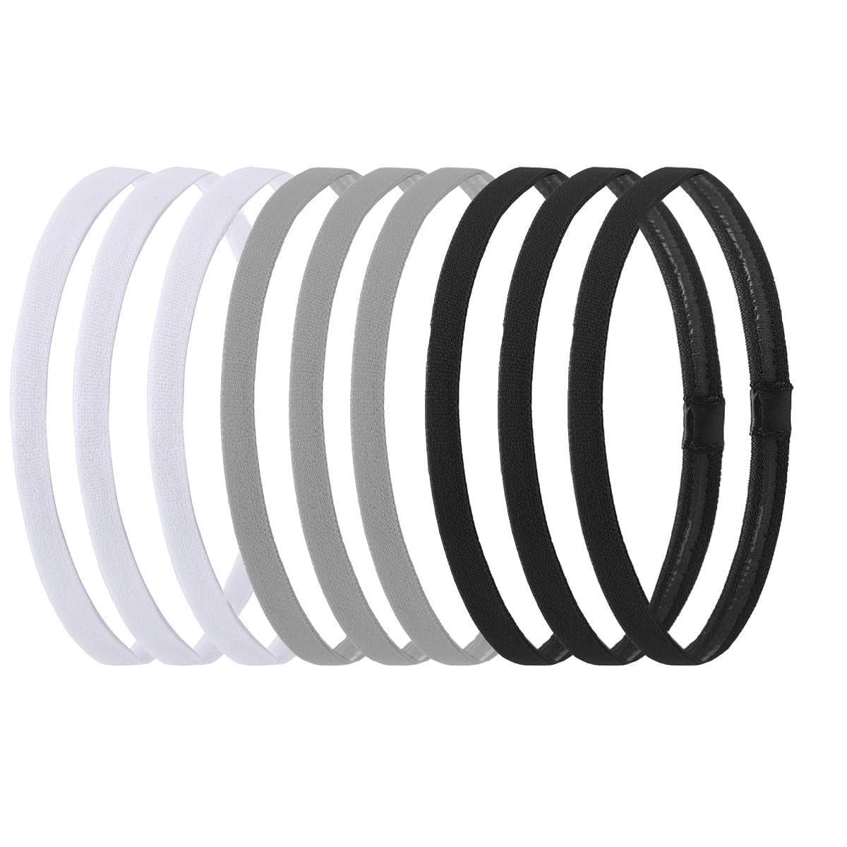 9pcs Elastic Thin Headbands for Women Stretchy Skinny Headbands Sports ...